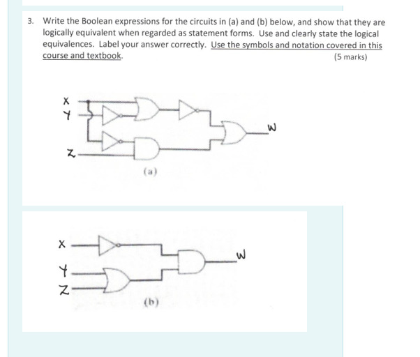 Solved 3. Write the Boolean expressions for the circuits in | Chegg.com