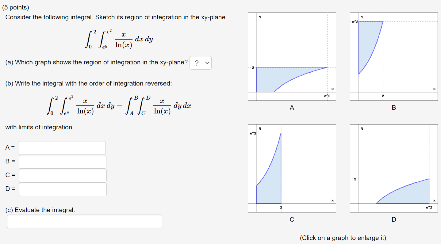 Solved (5 points) Consider the following integral. Sketch | Chegg.com