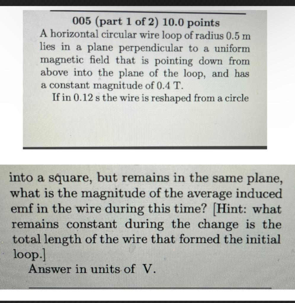 Solved 005 (part 1 of 2) 10.0 points A horizontal circular | Chegg.com