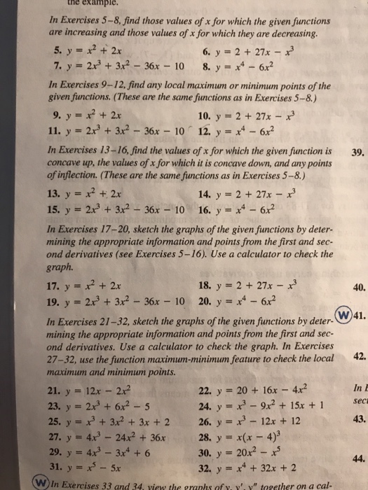 Solved the example. In Exercises 5-8, find those values of x | Chegg.com