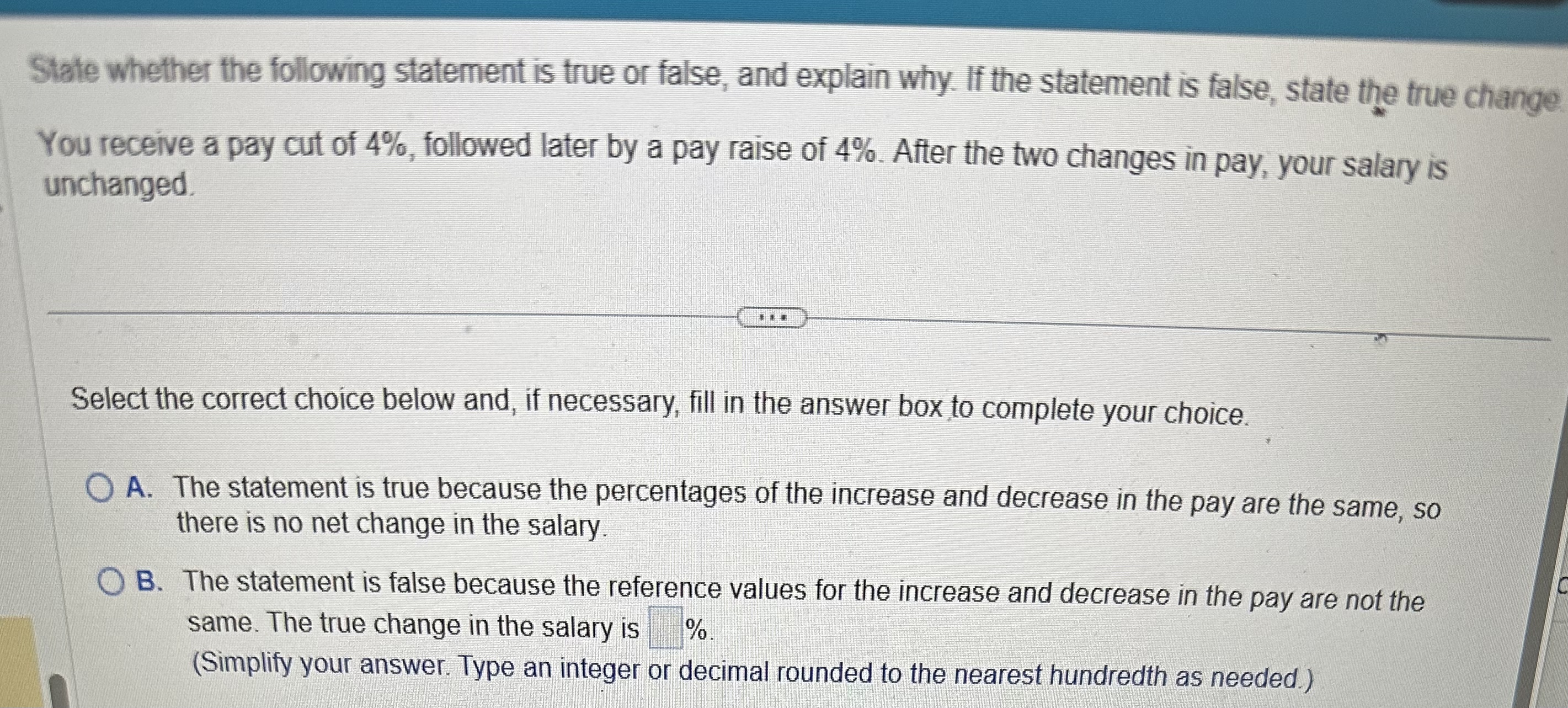 Solved State whether the following statement is true or | Chegg.com