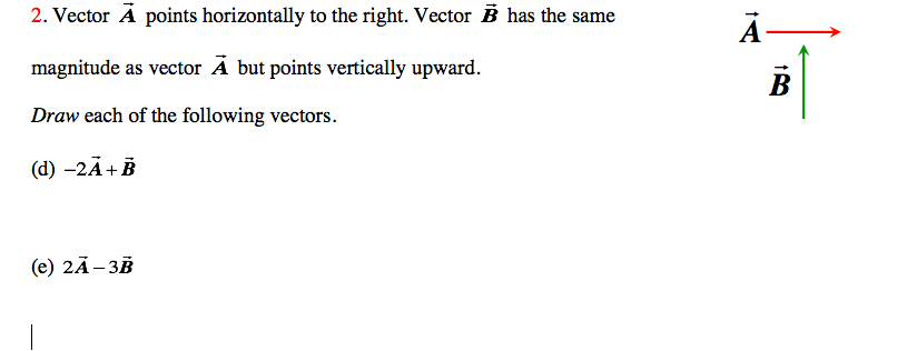 Solved 2. Vector 2 points horizontally to the right. Vector | Chegg.com