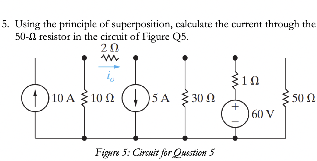 Solved Using the principle of superposition, calculate the | Chegg.com