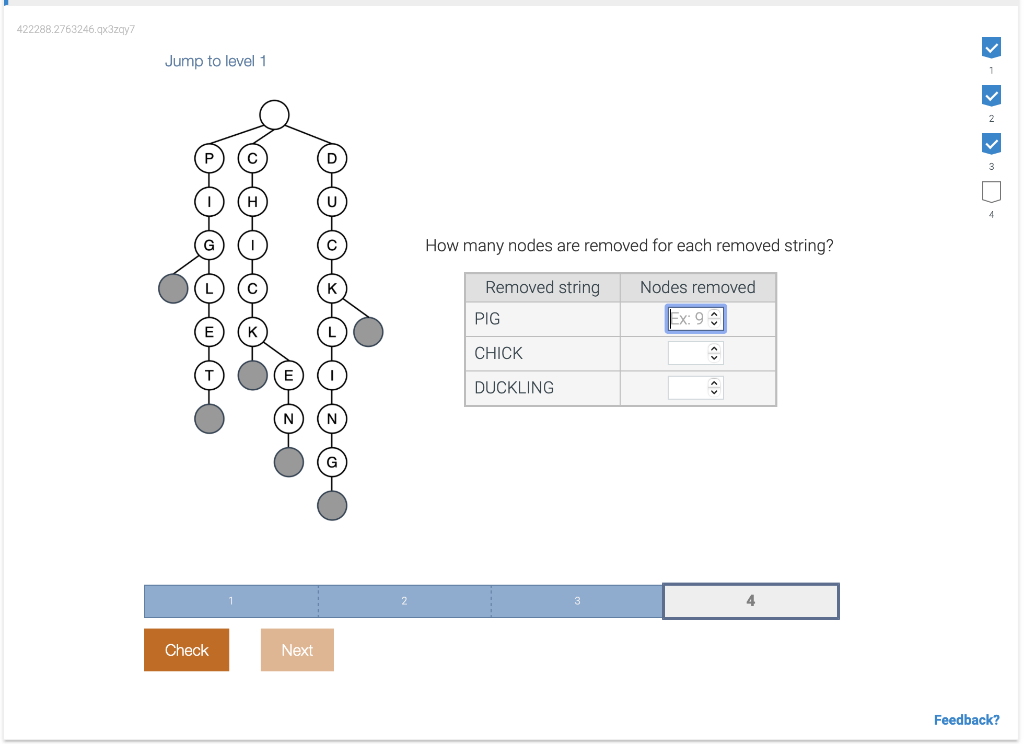 Solved Jump to level 1 How many nodes are removed for each | Chegg.com