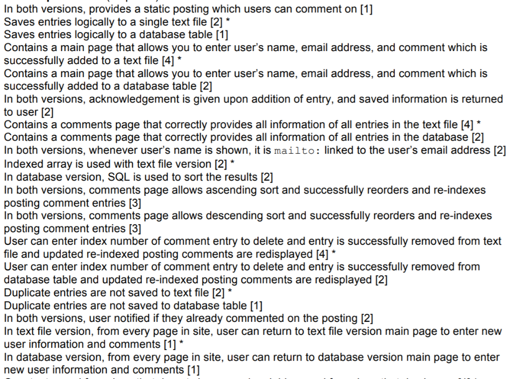 In both versions, provides a static posting which | Chegg.com
