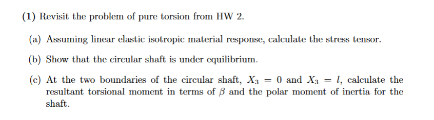 Solved Deformation Map In Cylindrical Coordinates Given