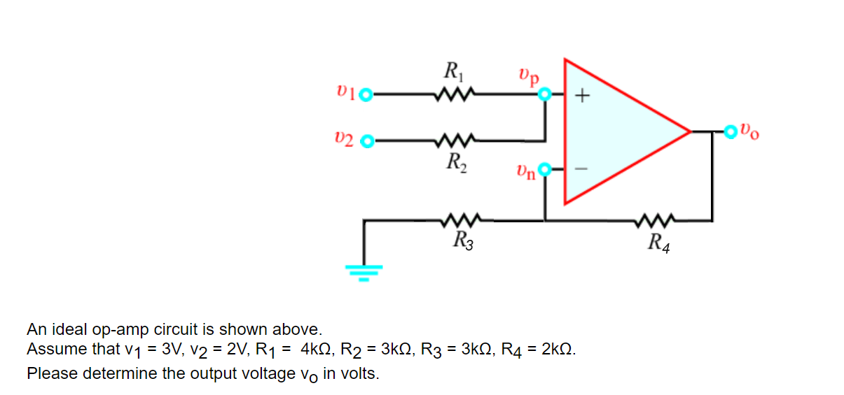 An ideal op-amp circuit is shown above.Assume that | Chegg.com