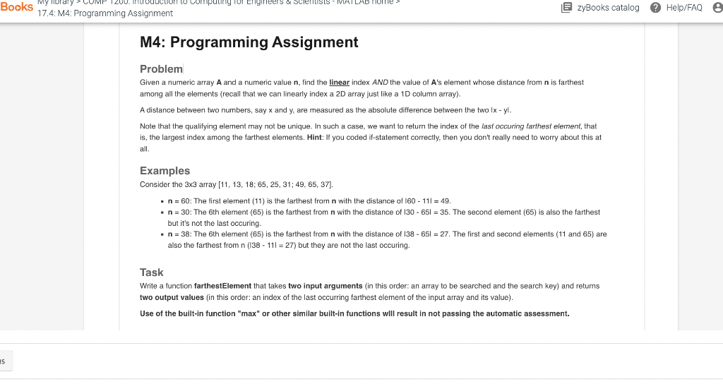 Solved M4: Programming Assignment Problem Given a numeric | Chegg.com