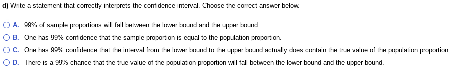Solved d) Write a statement that correctly interprets the | Chegg.com