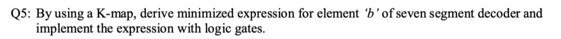 Solved Q5: By using a K-map, derive minimized expression for | Chegg.com