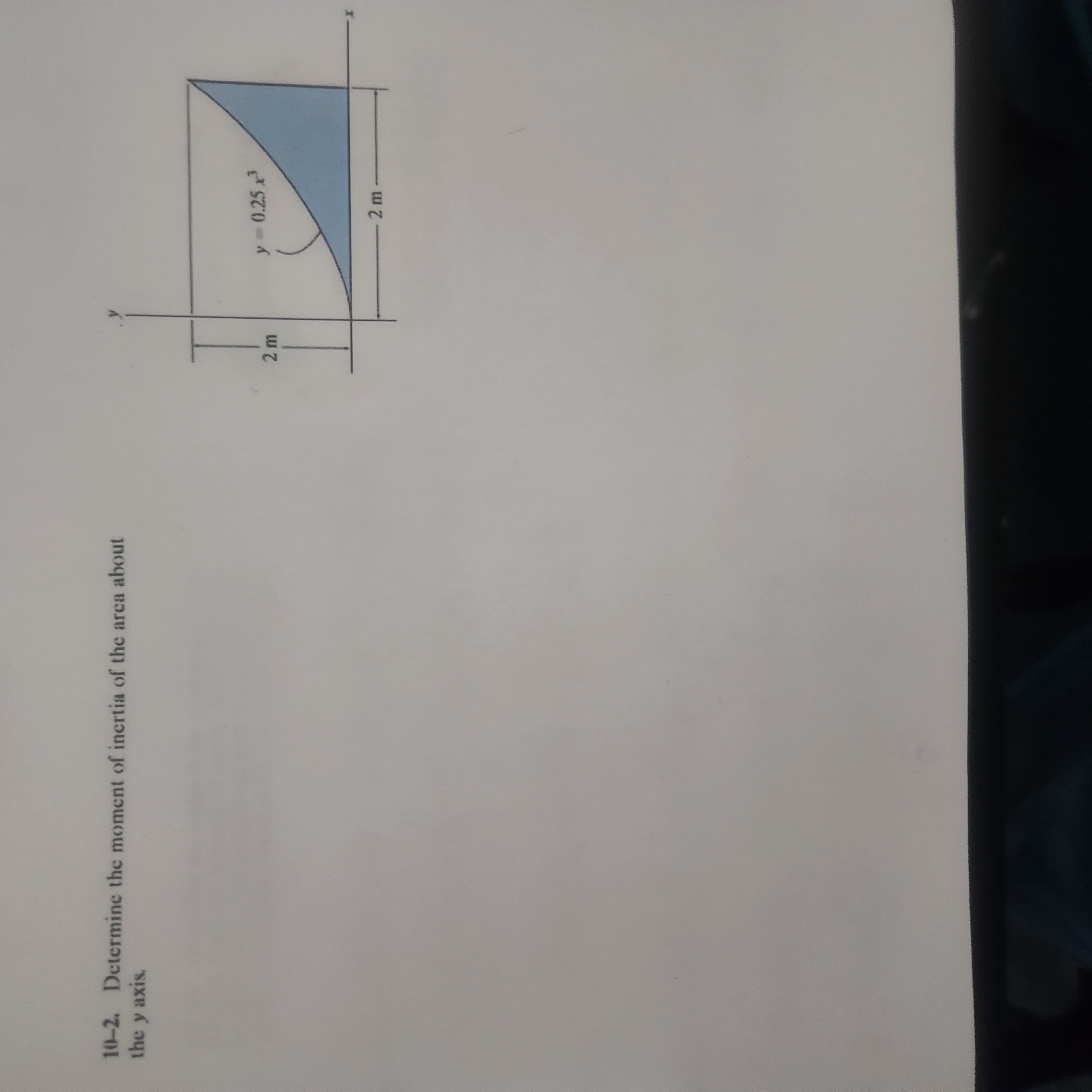 Solved 10-2. Determine the moment of inertia of the area | Chegg.com