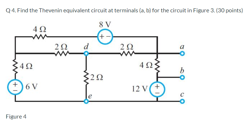 Solved Q4. Find the Thevenin equivalent circuit at terminals | Chegg.com