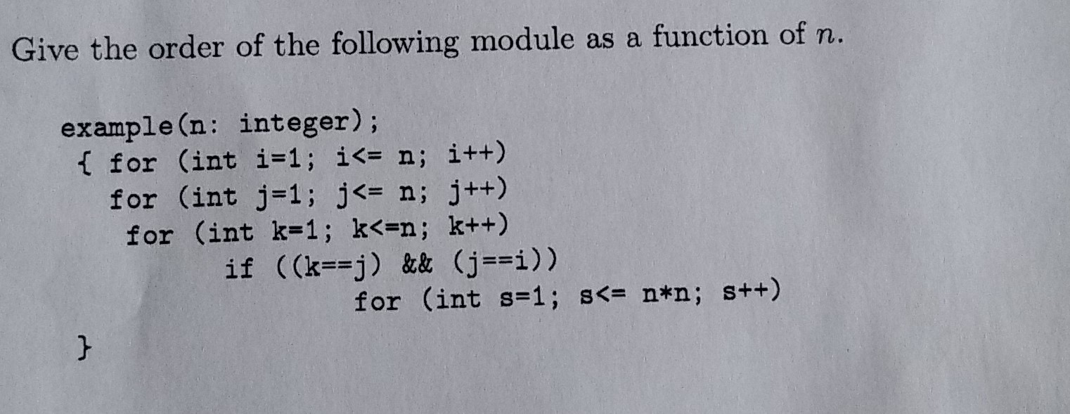 Solved Give the order of the following module as a function | Chegg.com