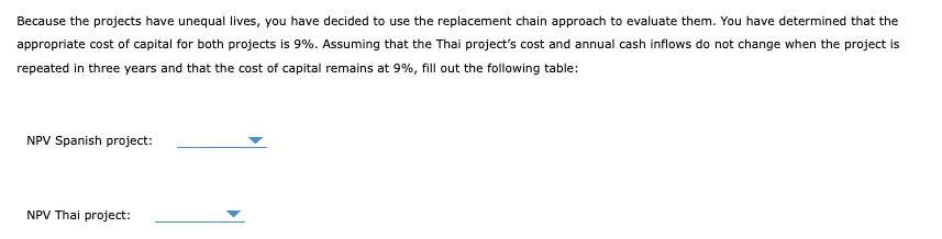 Solved Evaluating projects with unequal lives Your company | Chegg.com