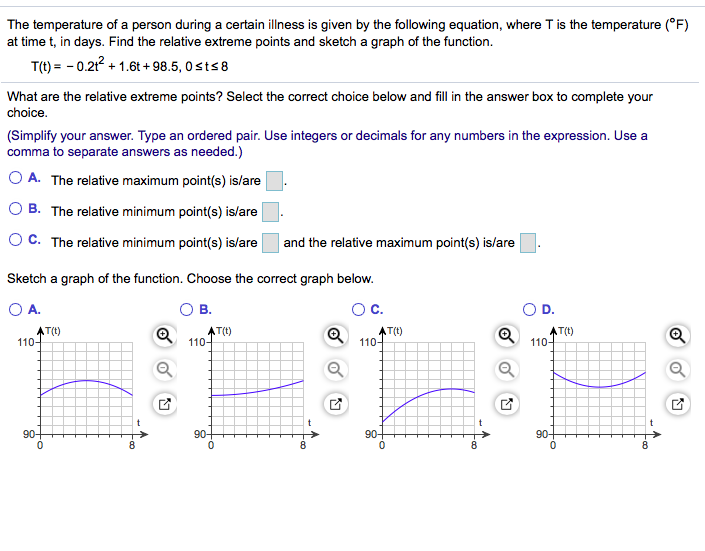 Solved The temperature of a person during a certain illness | Chegg.com