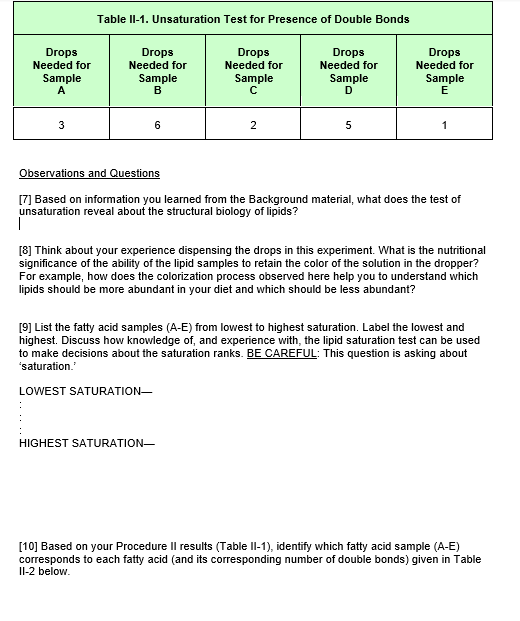 Table I-1. TLC Plate Bands for Fish and Nut | Chegg.com