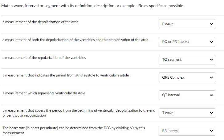 Solved Match wave, interval or segment with its definition, | Chegg.com