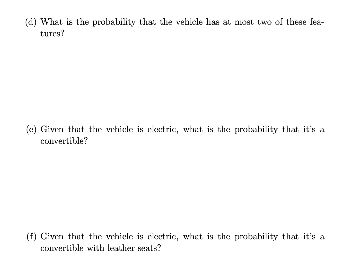 Solved 4. (5 points each) Suppose there is a survey of | Chegg.com Solved 4. (5 points each) Suppose there is a survey of | Chegg.com