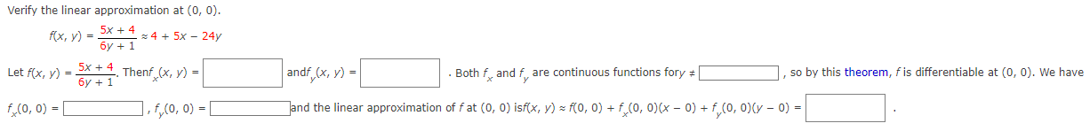 Solved Verify The Linear Approximation At 0 0