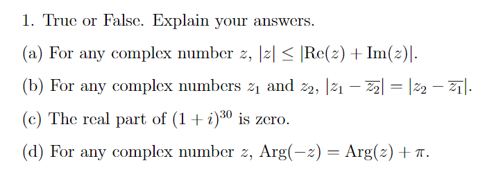 True or False. Explain your answers.(a) ﻿For any | Chegg.com