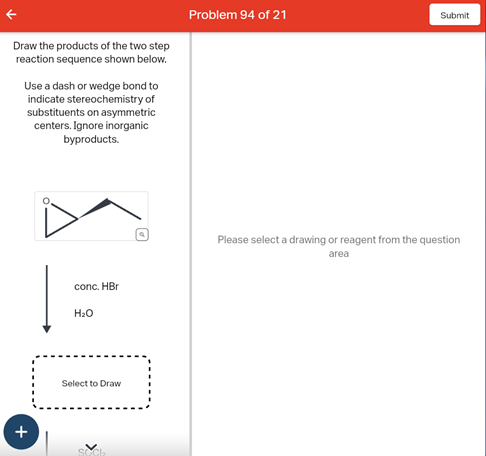 Solved Draw the products of the two step reaction sequence | Chegg.com