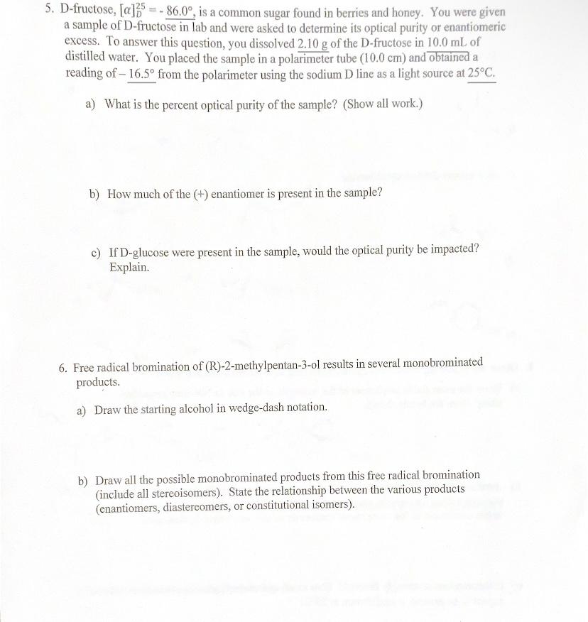 Solved In addition to naming, for the above substituted | Chegg.com