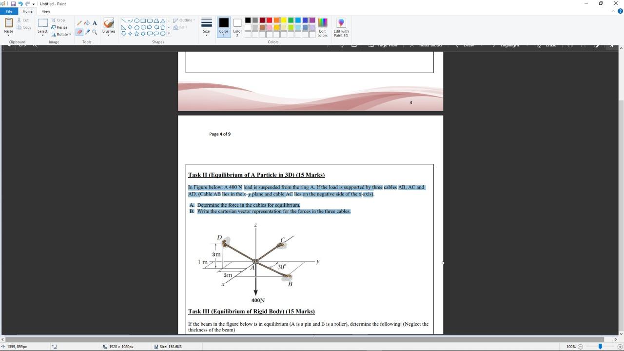 Solved х Untitled - Paint View File Home & cut Copy WA Crop | Chegg.com