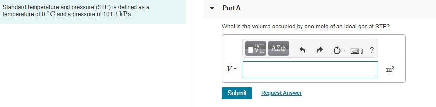 Solved Standard temperature and pressure (STP) is defined as | Chegg.com