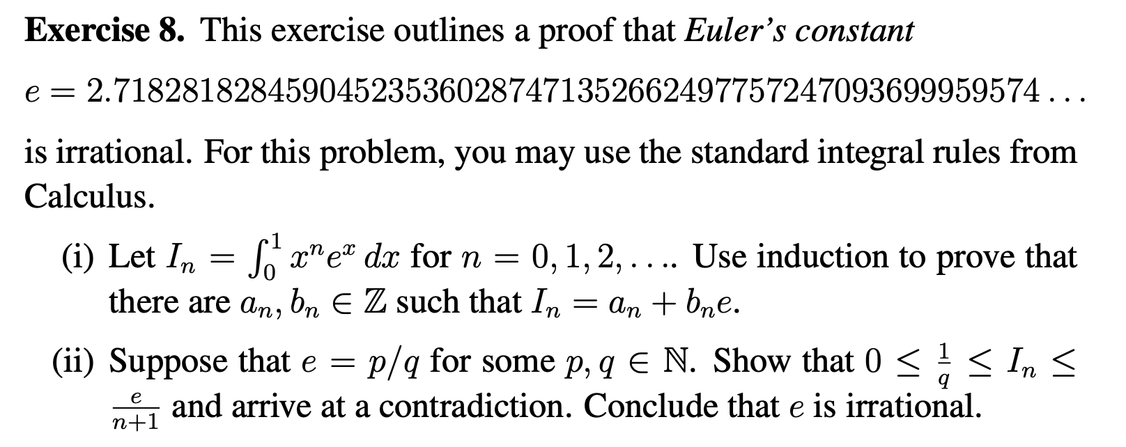 Solved Exercise 8. This exercise outlines a proof that | Chegg.com