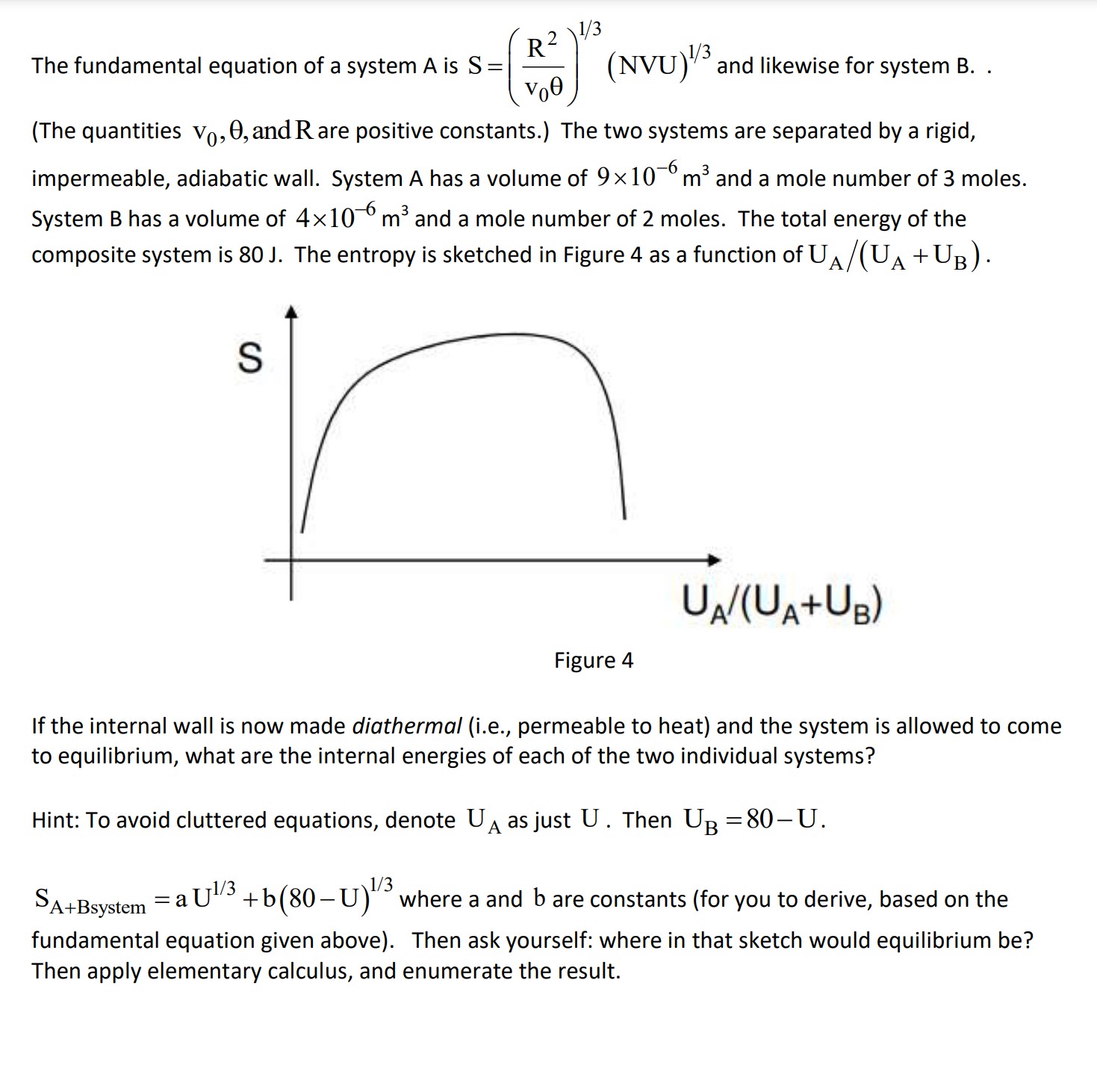 Solved The fundamental equation of a system A is | Chegg.com