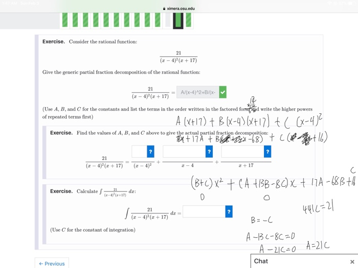 Solved Exercise. Consider the rational function 3r6r +10 | Chegg.com