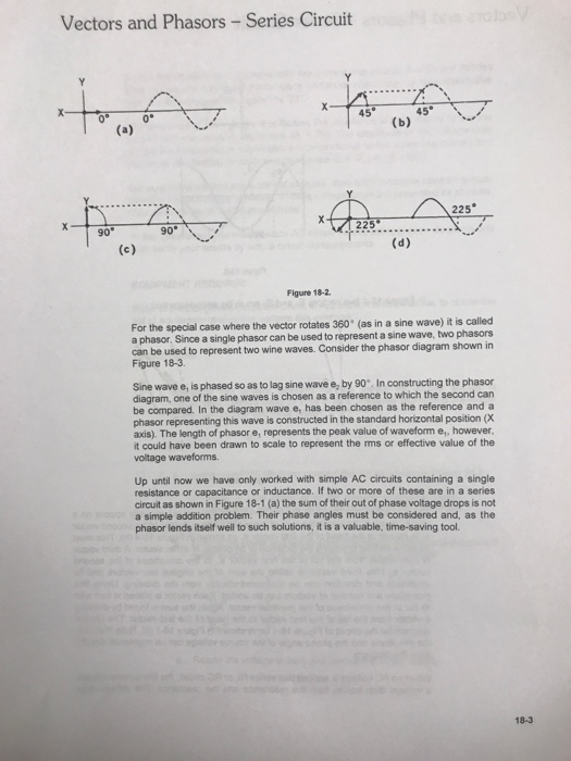 Solved Experiment 18 Vectors and Phasors Series Circuit | Chegg.com