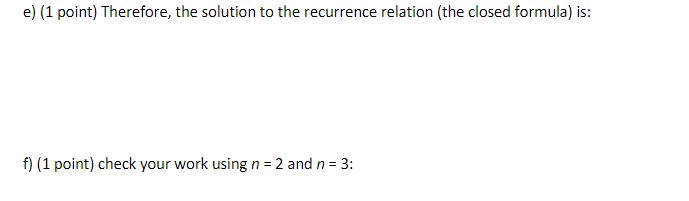 Solved 1 Solve The Recurrence Relation An 4an−1−3an−2 Where