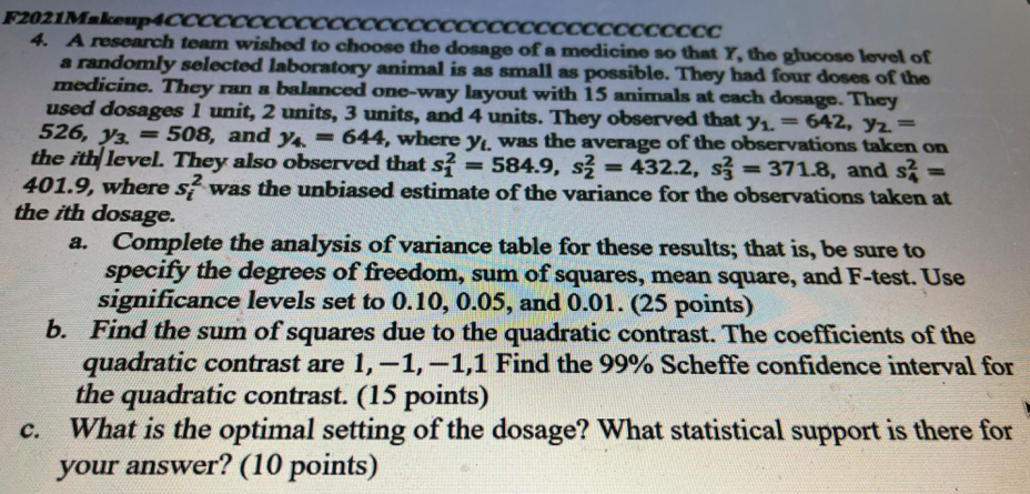 Solved = F2021MakeupCCCCCCCCCCCCCCCCccccccccccccccccccc 4. A | Chegg.com