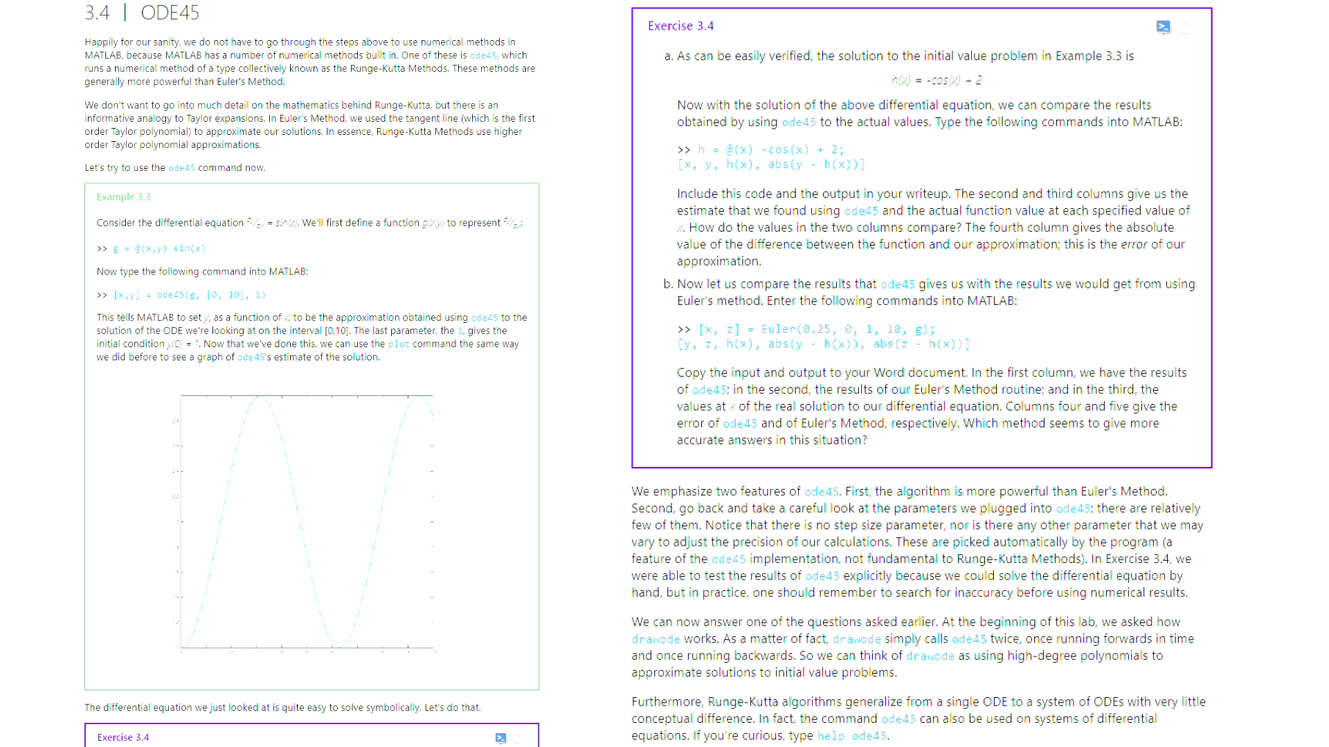 I need help with exercise 3.4! ﻿We're using a program | Chegg.com