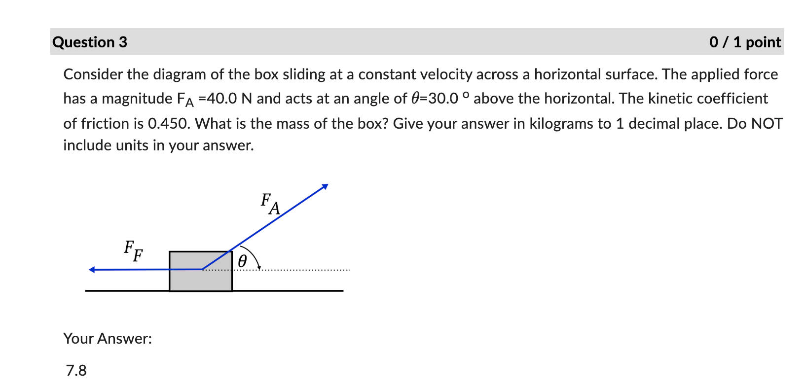 Solved Consider the diagram of the box sliding at a constant | Chegg.com