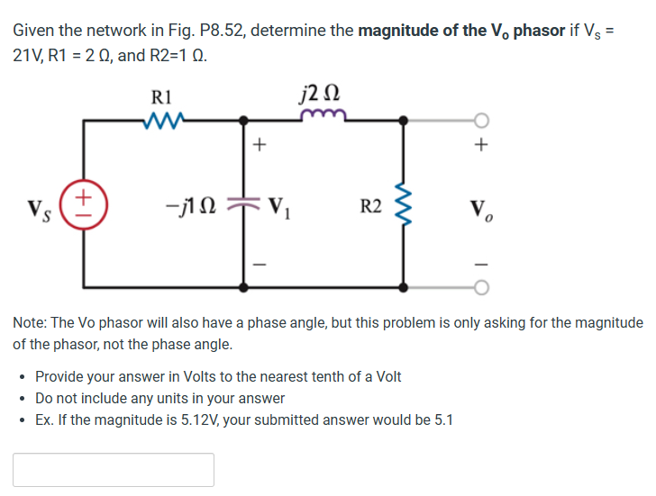 Solved Given the network in Fig. P8.52, determine the | Chegg.com