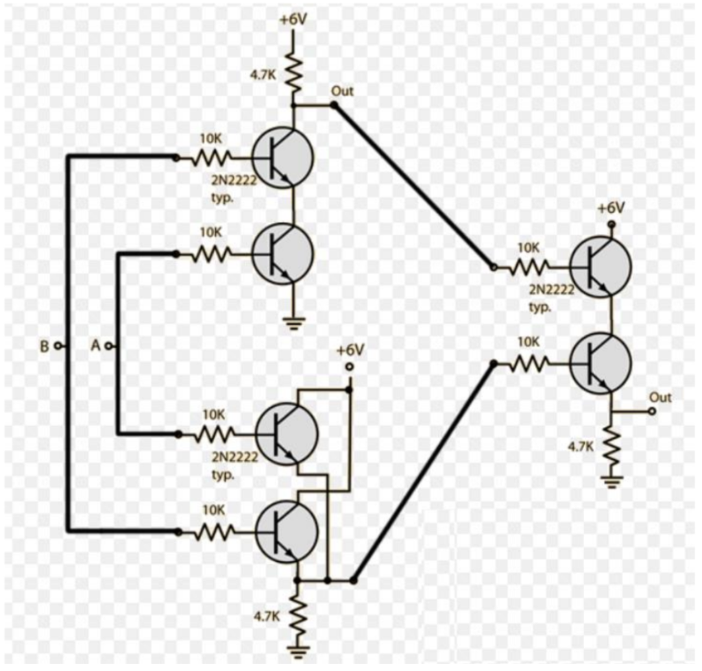 Solved Question 8/B: For the DTL RTL and DTL circuits given | Chegg.com