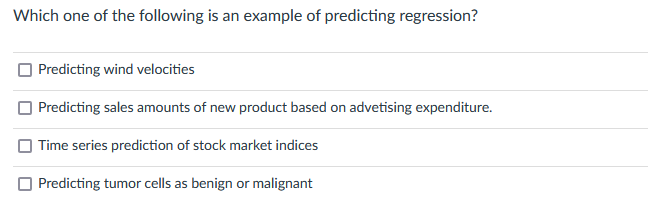 Solved Which one of the following is an example of | Chegg.com