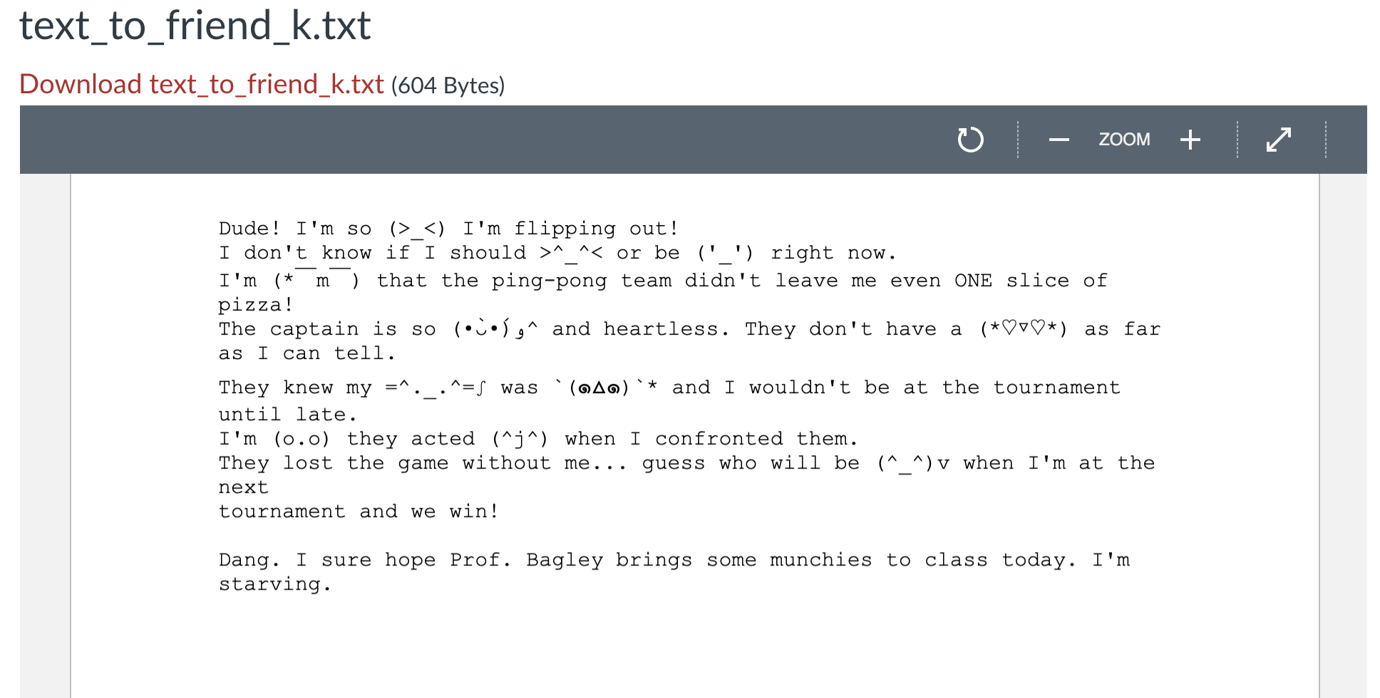 Solved For this program, you'll be implementing a text | Chegg.com