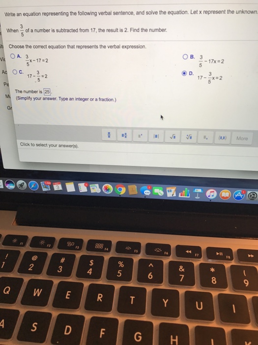Solved Write an equation representing the following verbal | Chegg.com