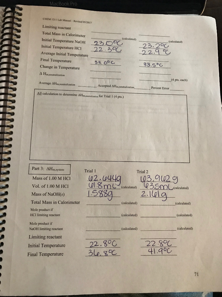 (Unless otherwise noted, 1 pt. for each blank) Part | Chegg.com