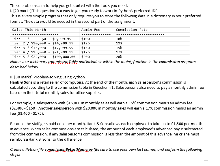 Solved These problems aim to help you get started with the | Chegg.com