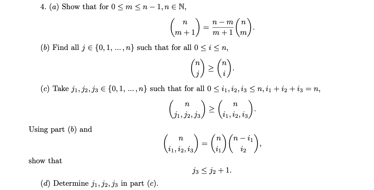 Solved (a) ﻿Show that for | Chegg.com