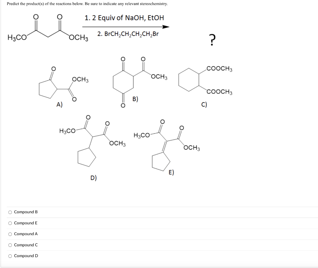 Solved Predict the product(s) of the reactions below. Be | Chegg.com