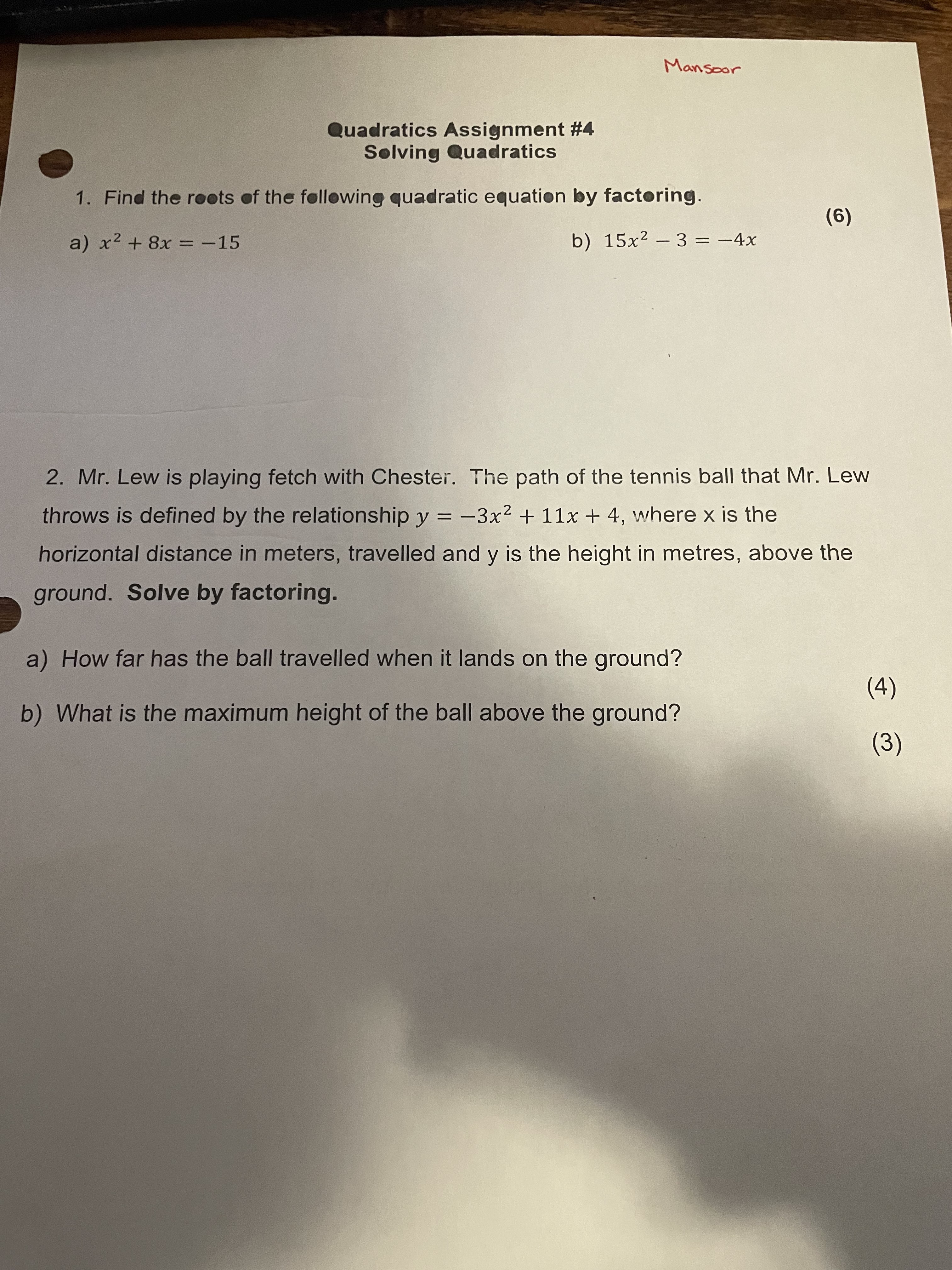 Solved 1. Find the roots of the following quadratic equation | Chegg.com