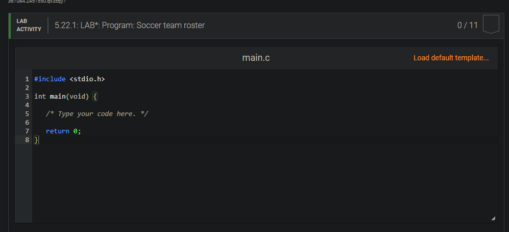 Solved IN C PLEASE. 5.22 LAB*: Program: Soccer team | Chegg.com