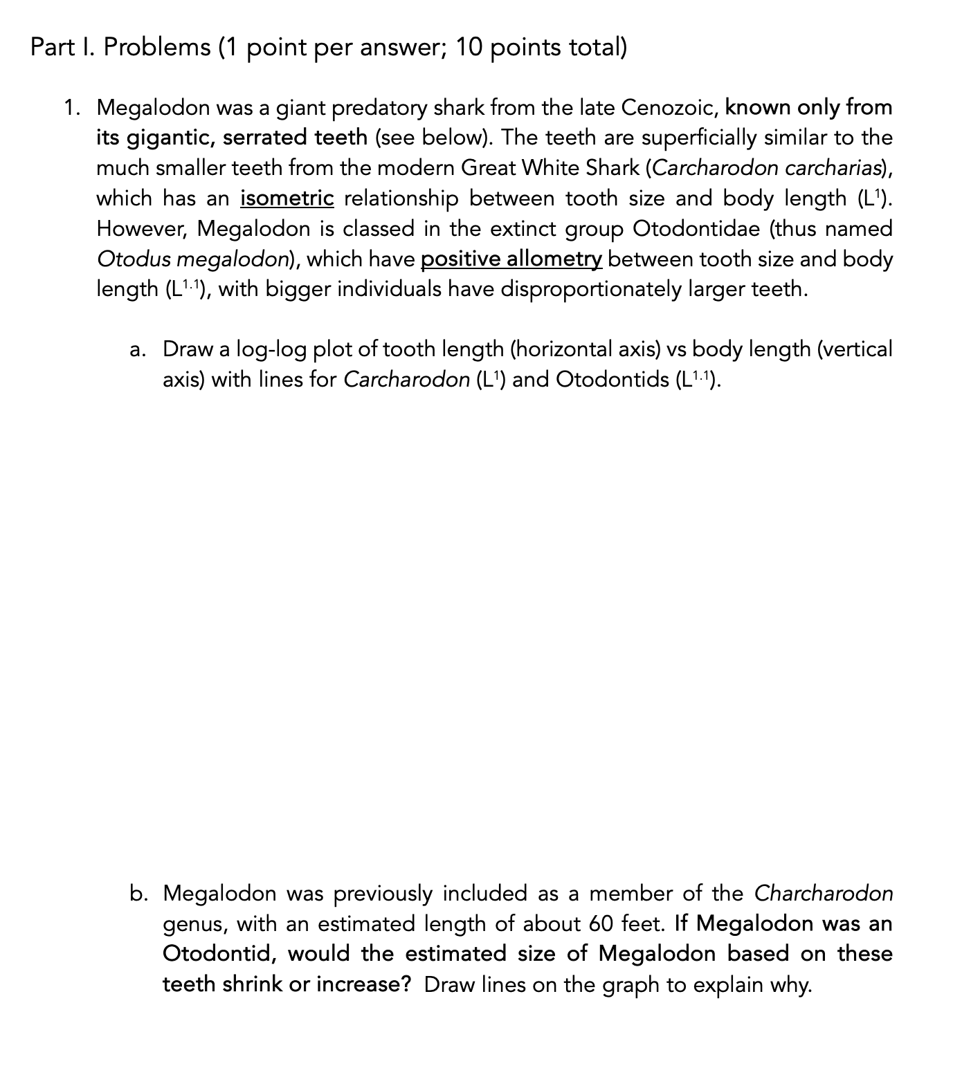 Solved Part I. Problems (1 ﻿point per answer; 10 ﻿points | Chegg.com