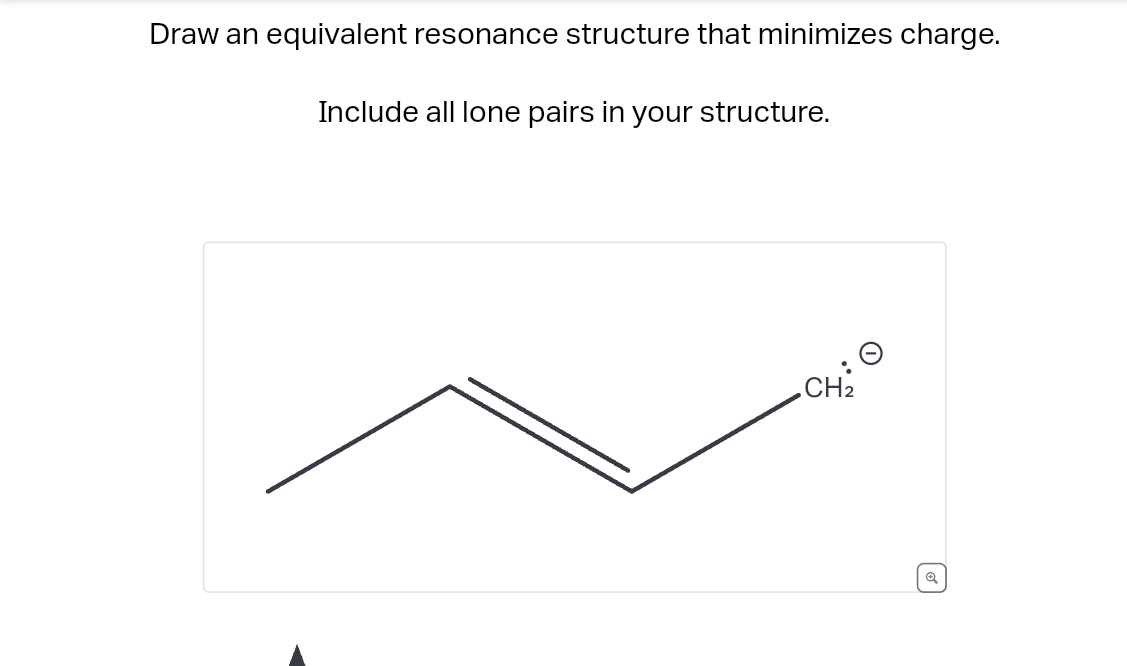 Solved Draw an equivalent resonance structure that minimizes | Chegg.com