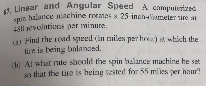 Solved bear and Angular Speed A computerized min balance | Chegg.com